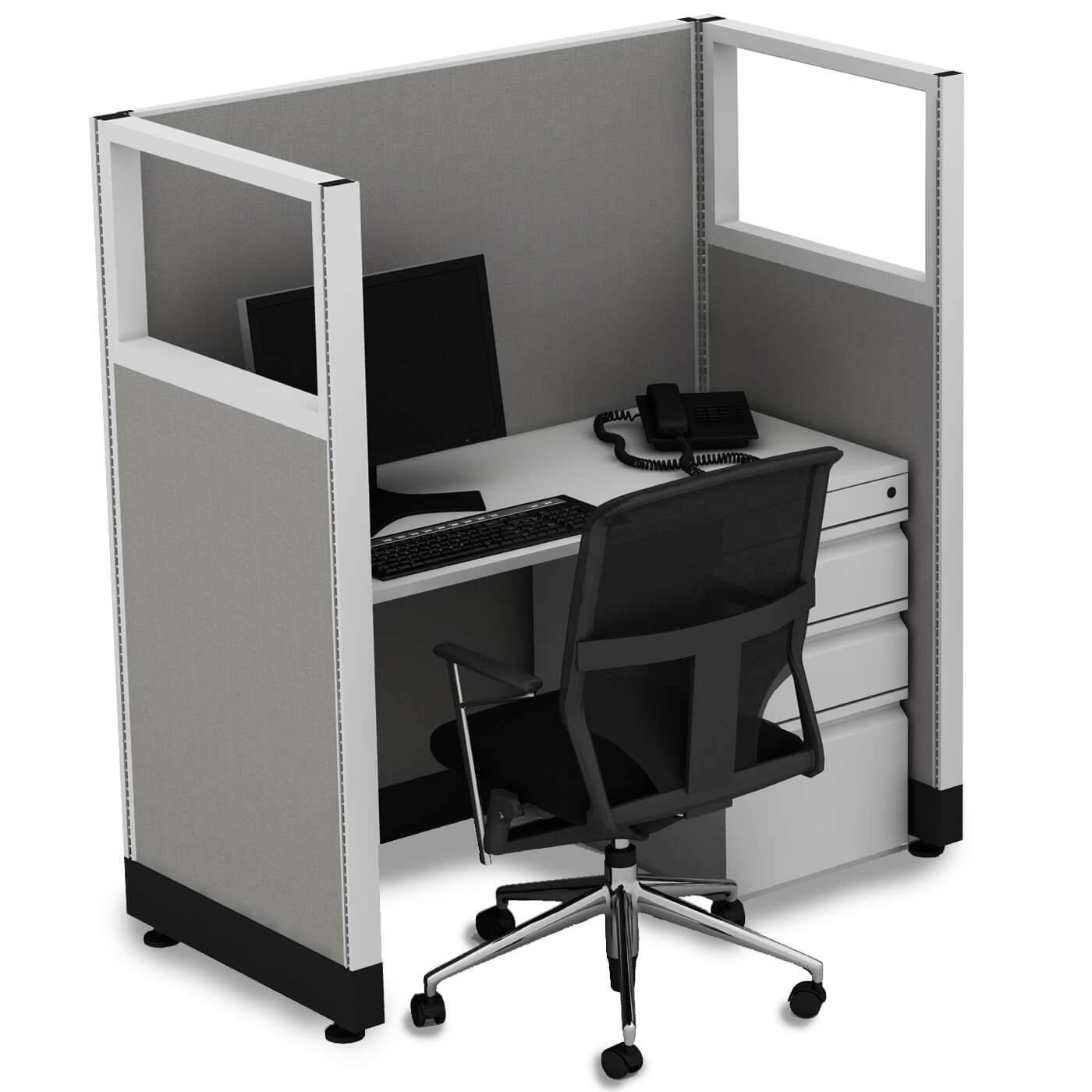 Office Hoteling 53 High Unpowered - Hoteling Workstations 53H Unpowered