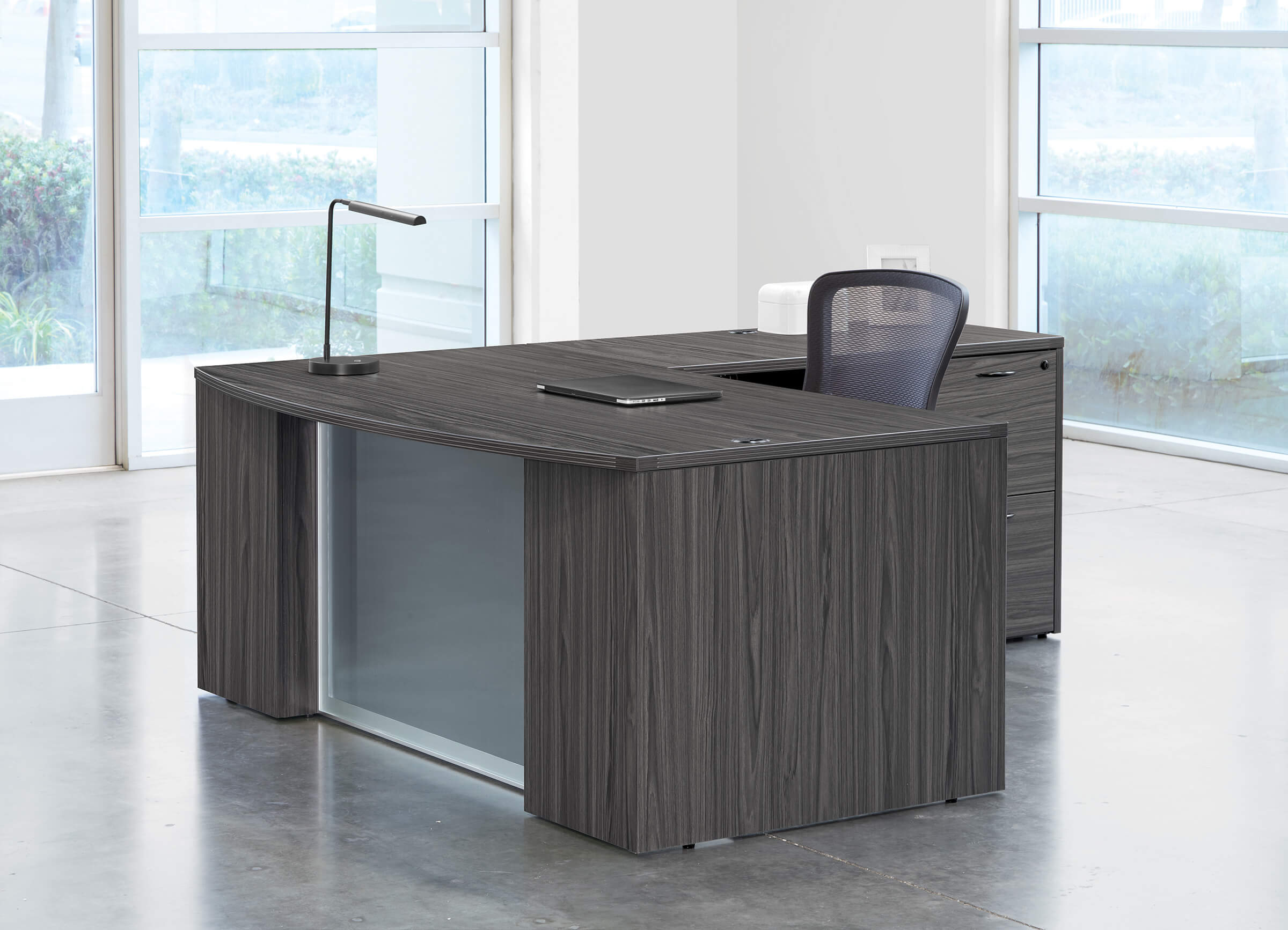 Large L Shaped Desk - L Shaped Desk with Modesty Panel Novato 71W x 89D