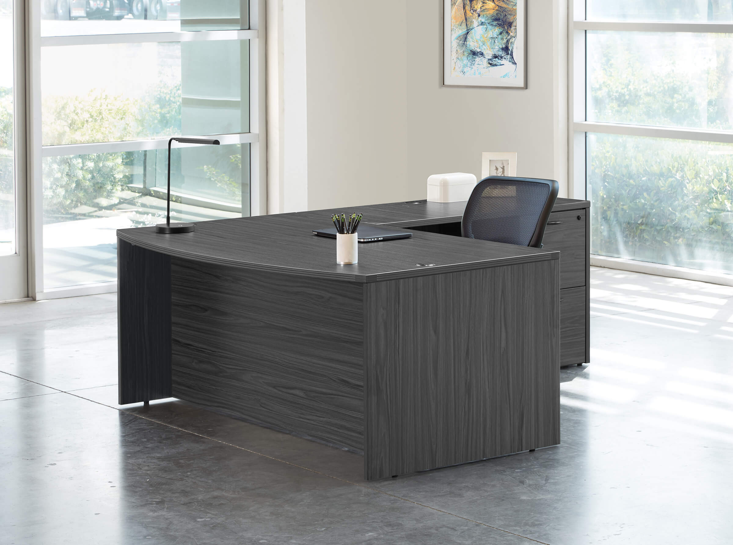 Large L Shaped Desk - Modern L Shaped Computer Desk Novato 71W x 89D