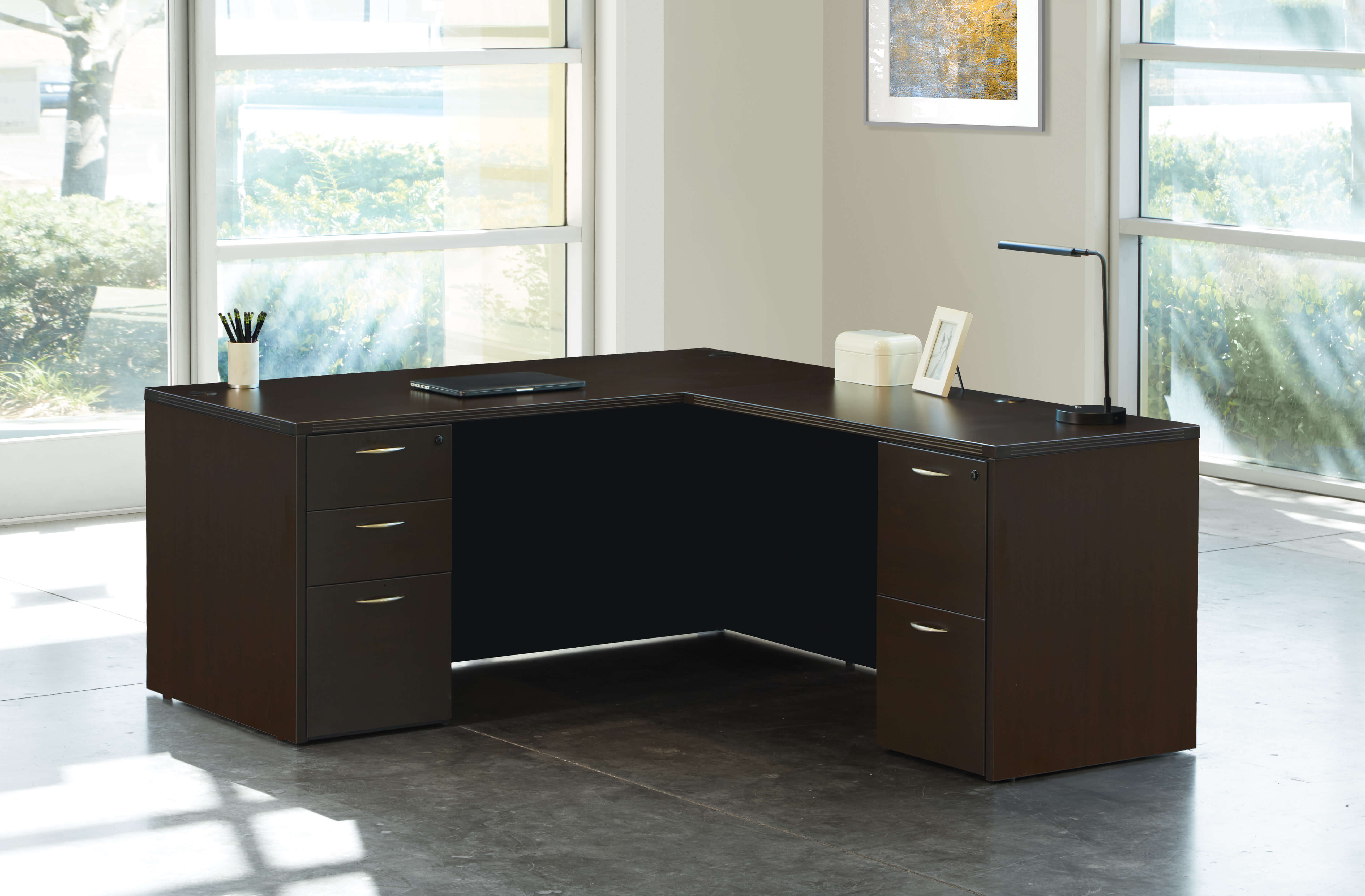 Large L Shaped Desk - Contemporary L Shaped Desk Novato 66W x 78D