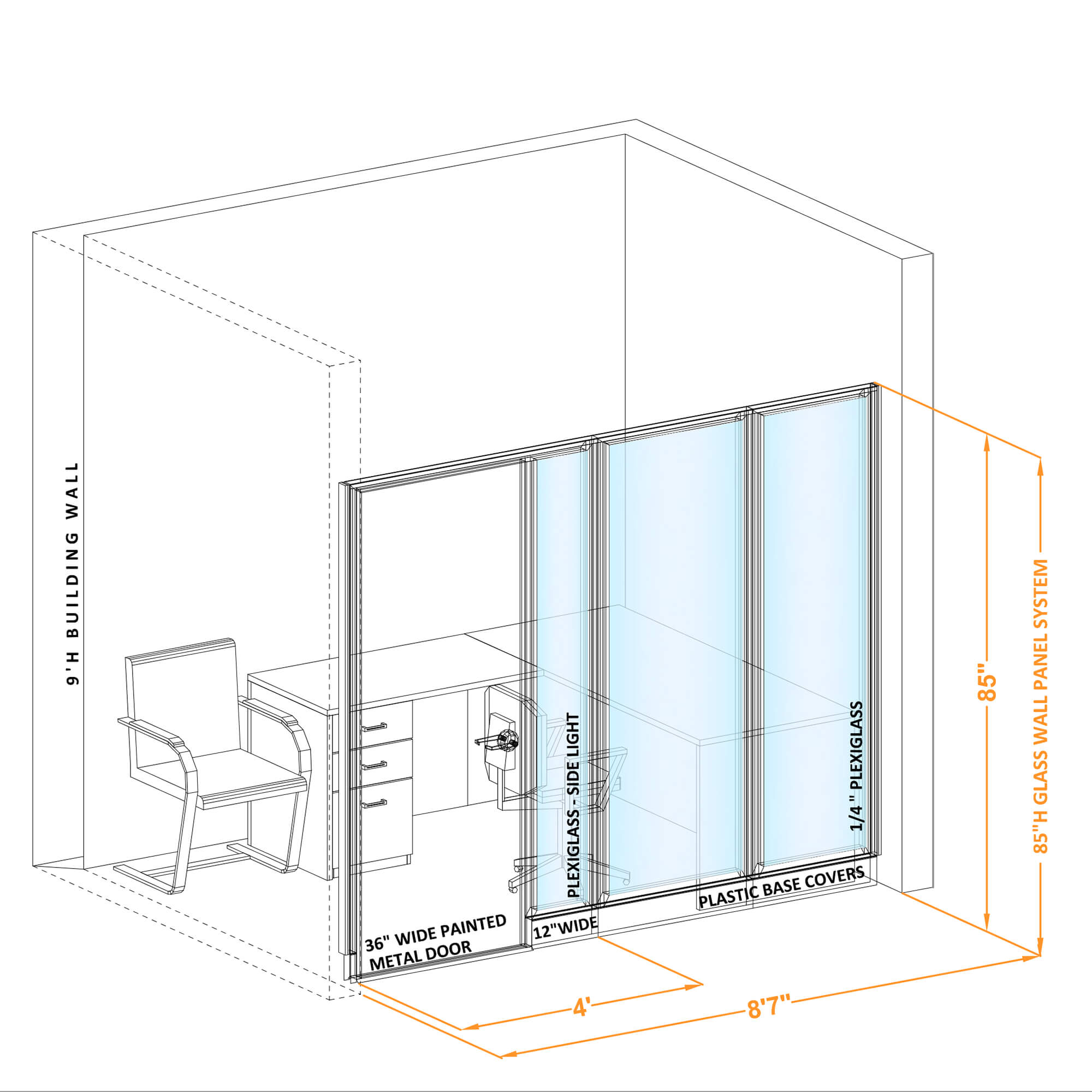Office Walls System Series 7 - Modular Wall System I7 Office Walls System Series 7 - Modular Wall System I7