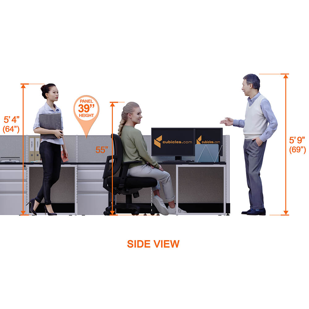 Office Workstations 39H Non Powered - Workstation Furniture 39H 2pack ...