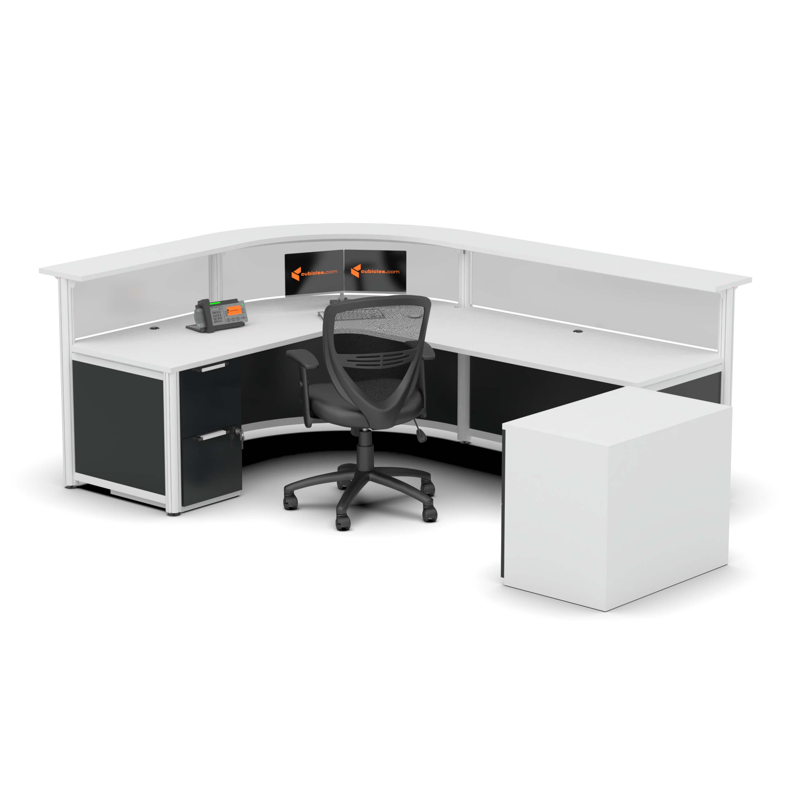 Curved Reception Desk - InfinitySweep Corner Reception Desk