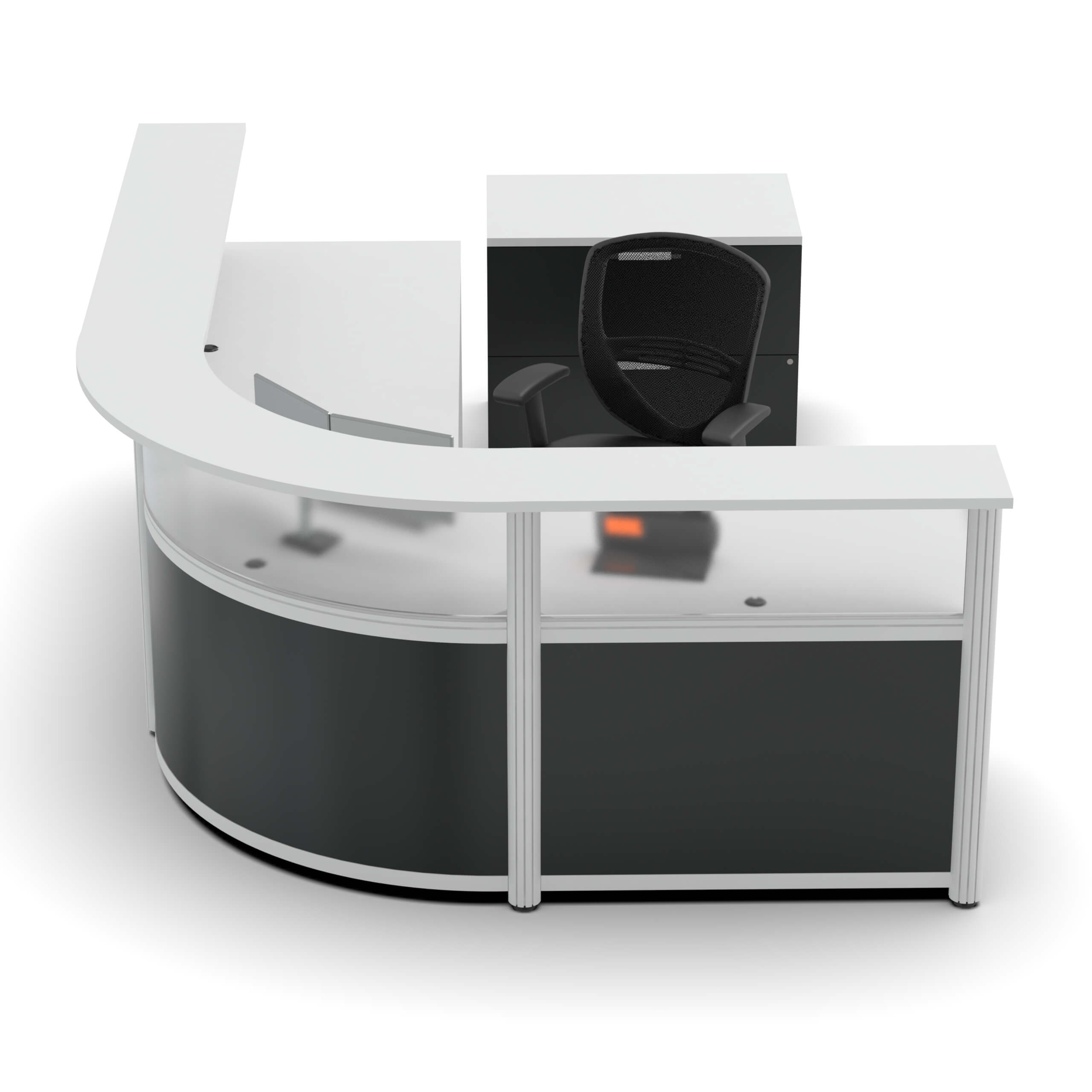 Curved Reception Desk - InfinitySweep Corner Reception Desk