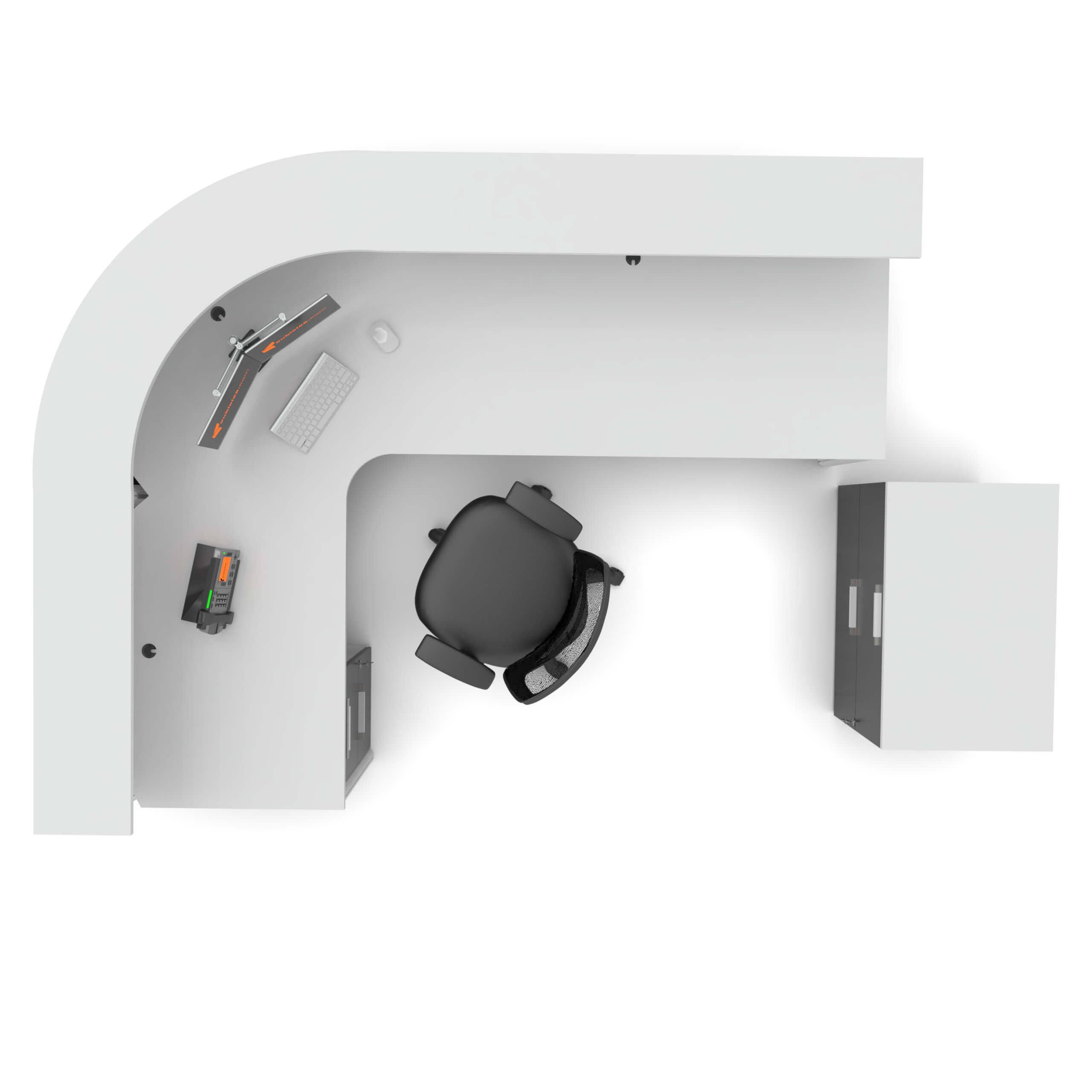 Curved Reception Desk - InfinitySweep Corner Reception Desk