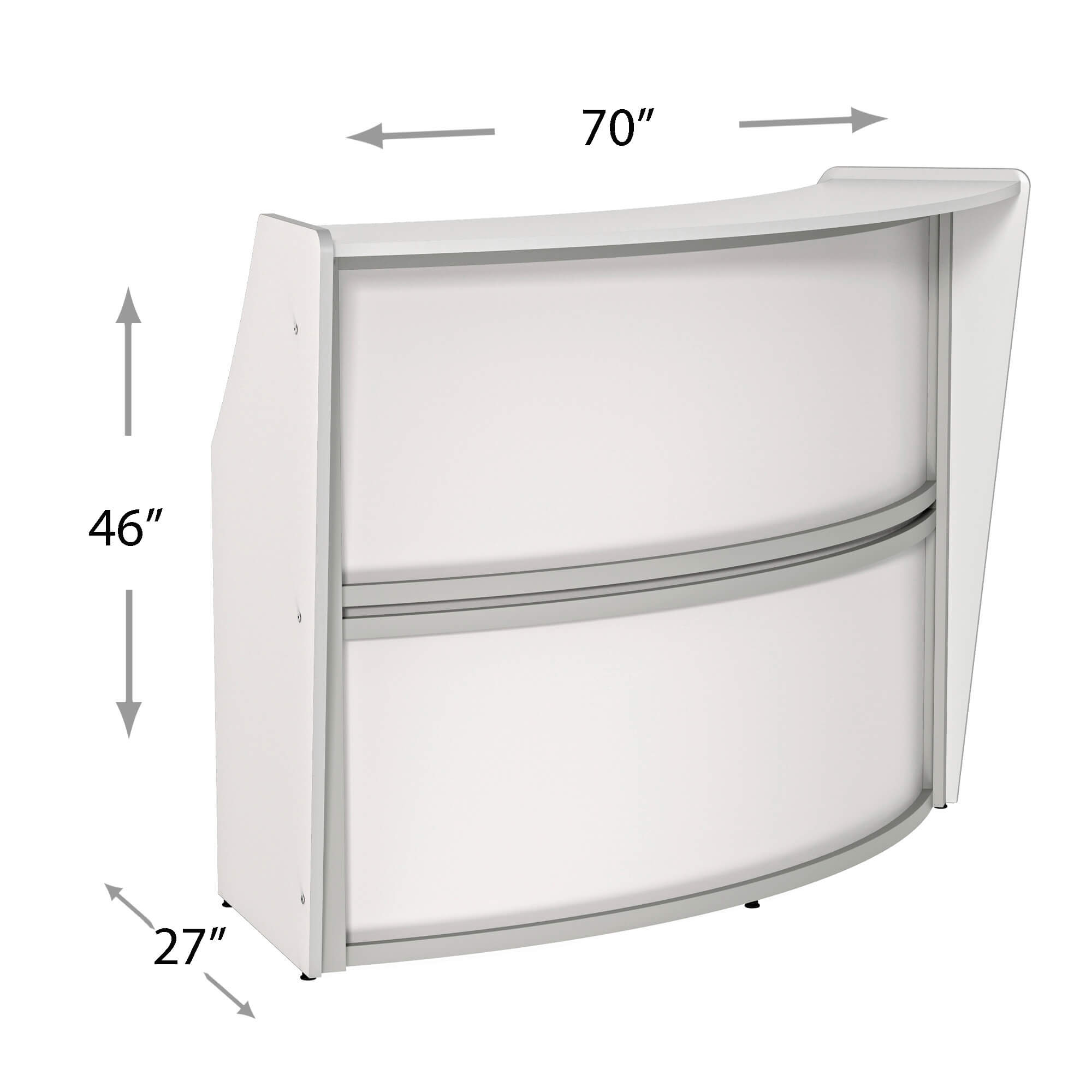 Small Reception Desks - Curved Reception Desk