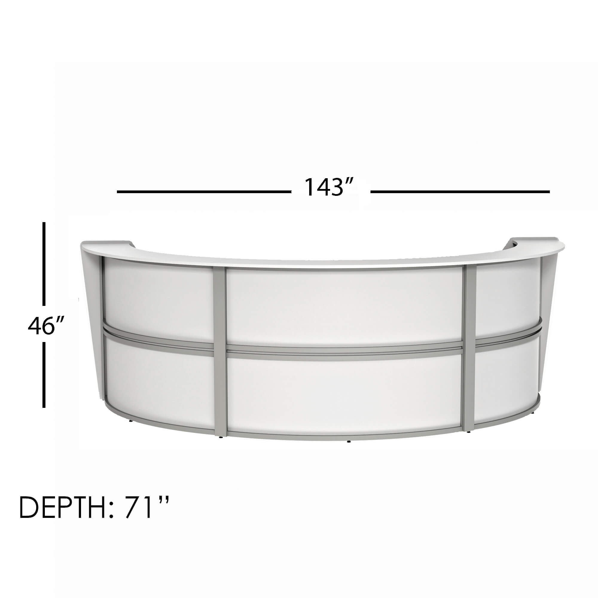 Curved Reception Desk - Semi Circular Reception Desk