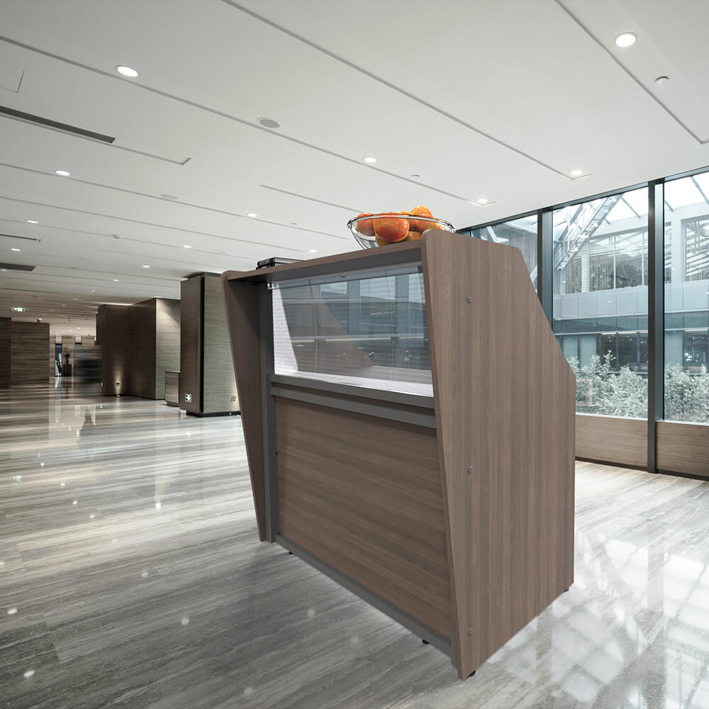 Small Reception Desks - Small Reception Desk With Clear Panel