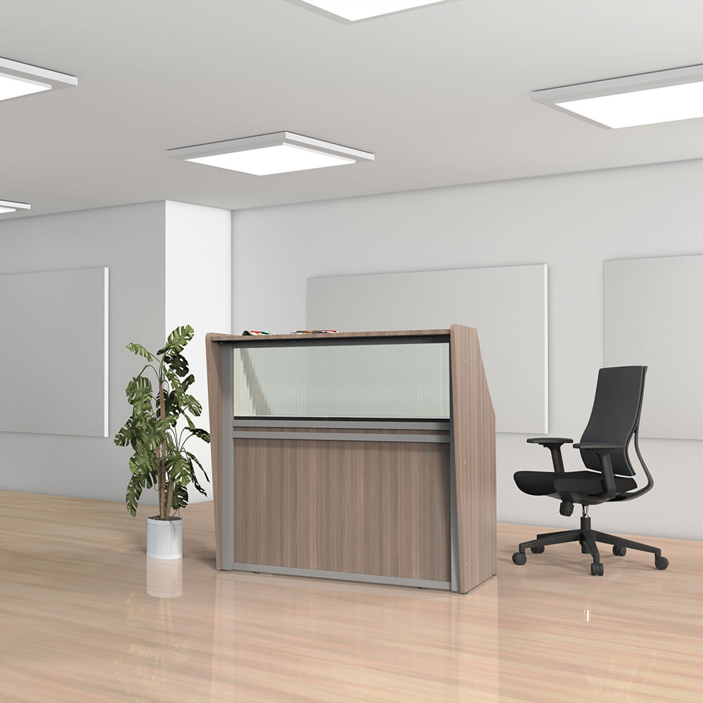 Small Reception Desks - Small Reception Desk With Clear Panel