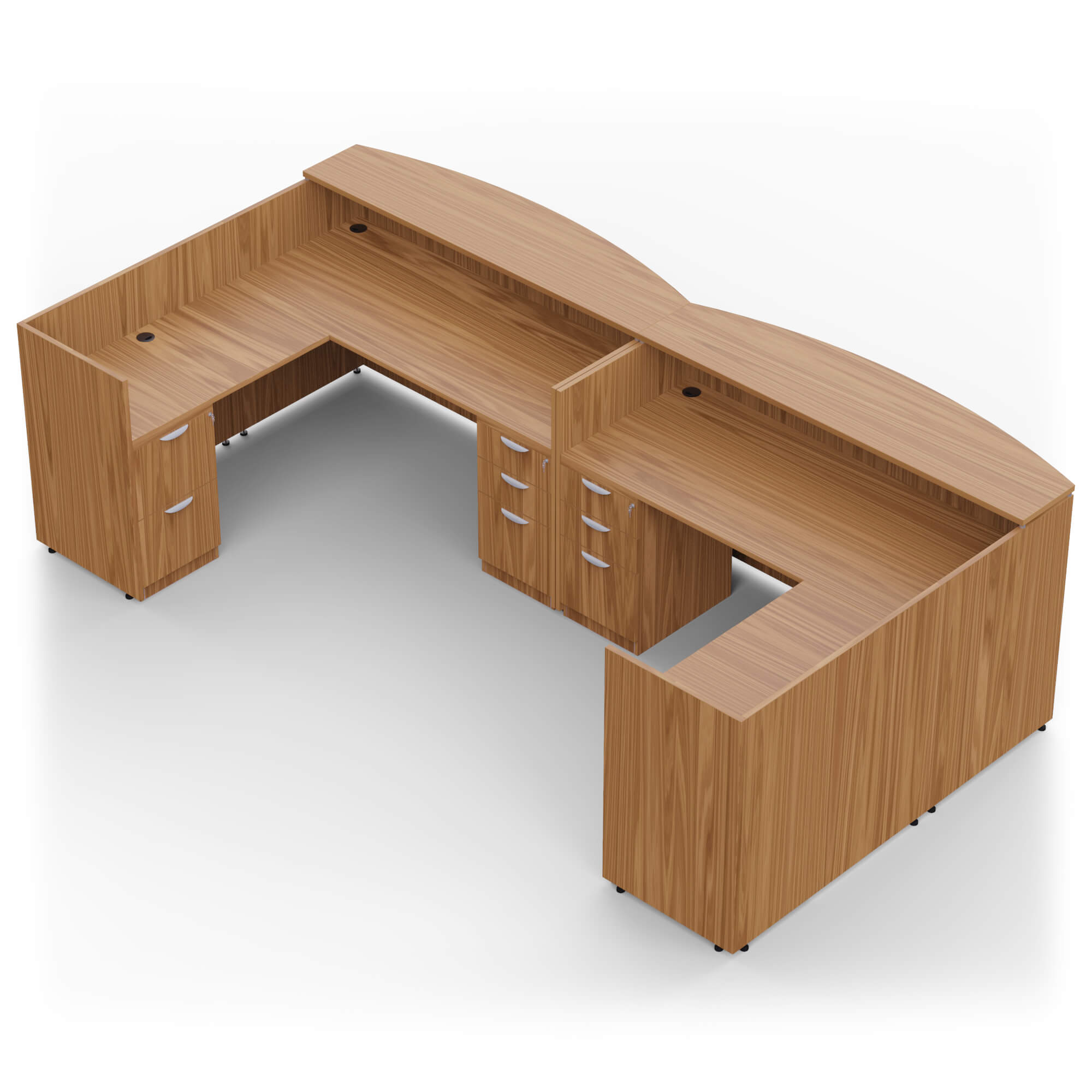 Two Person Reception Desk - Attract 2 Person Reception Desk Laminate Top