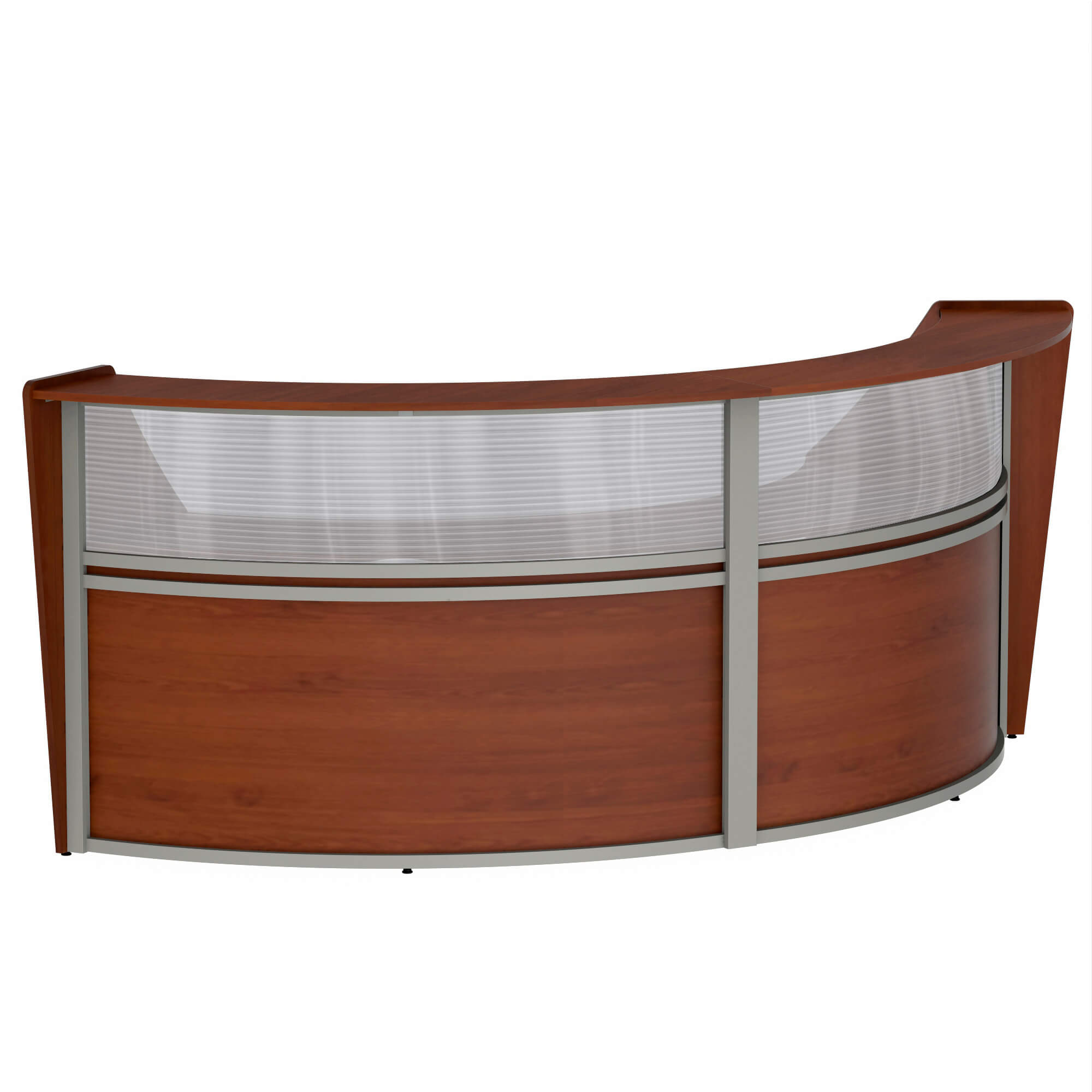 Curved Reception Desk - Modern Reception Desk With Clear Panels
