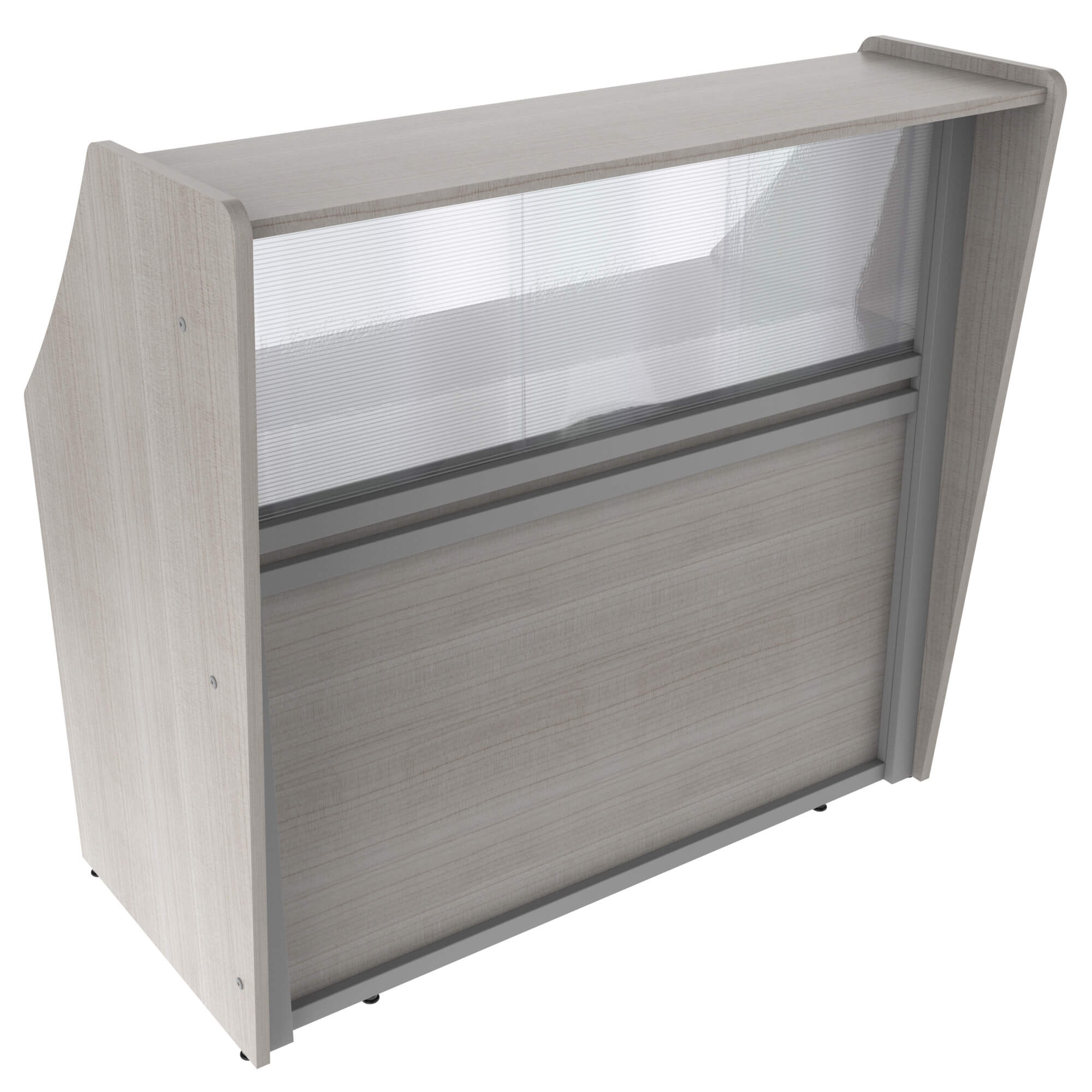 Small Reception Desks - Small Reception Desk With Clear Panel