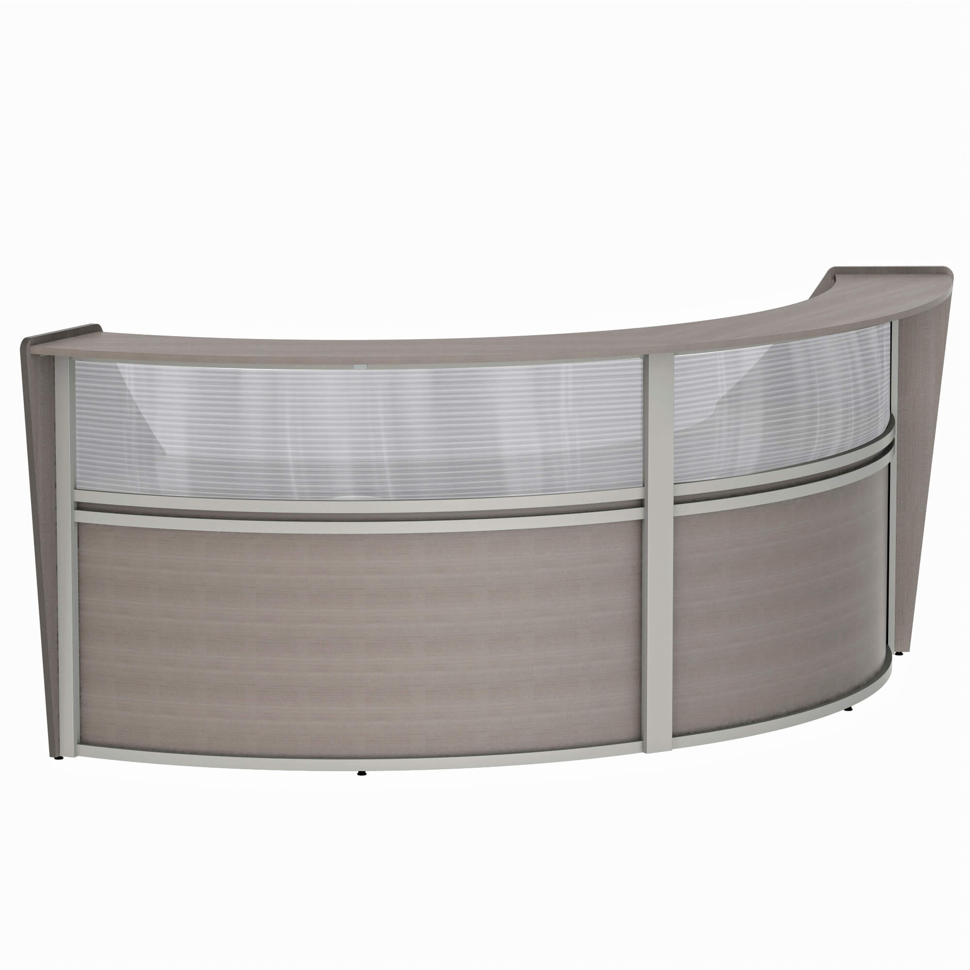Curved Reception Desk - Modern Reception Desk With Clear Panels
