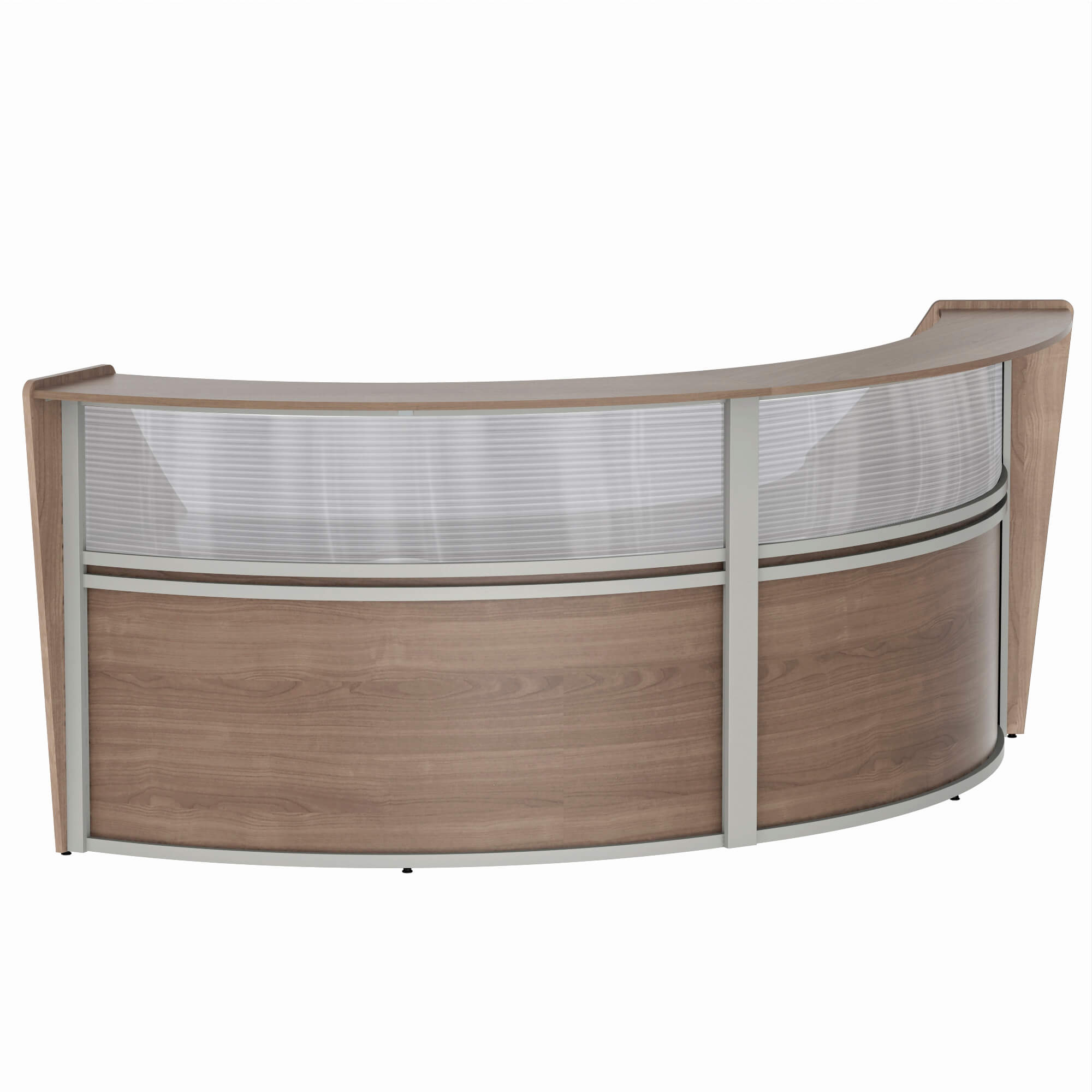 Curved Reception Desk - Modern Reception Desk With Clear Panels