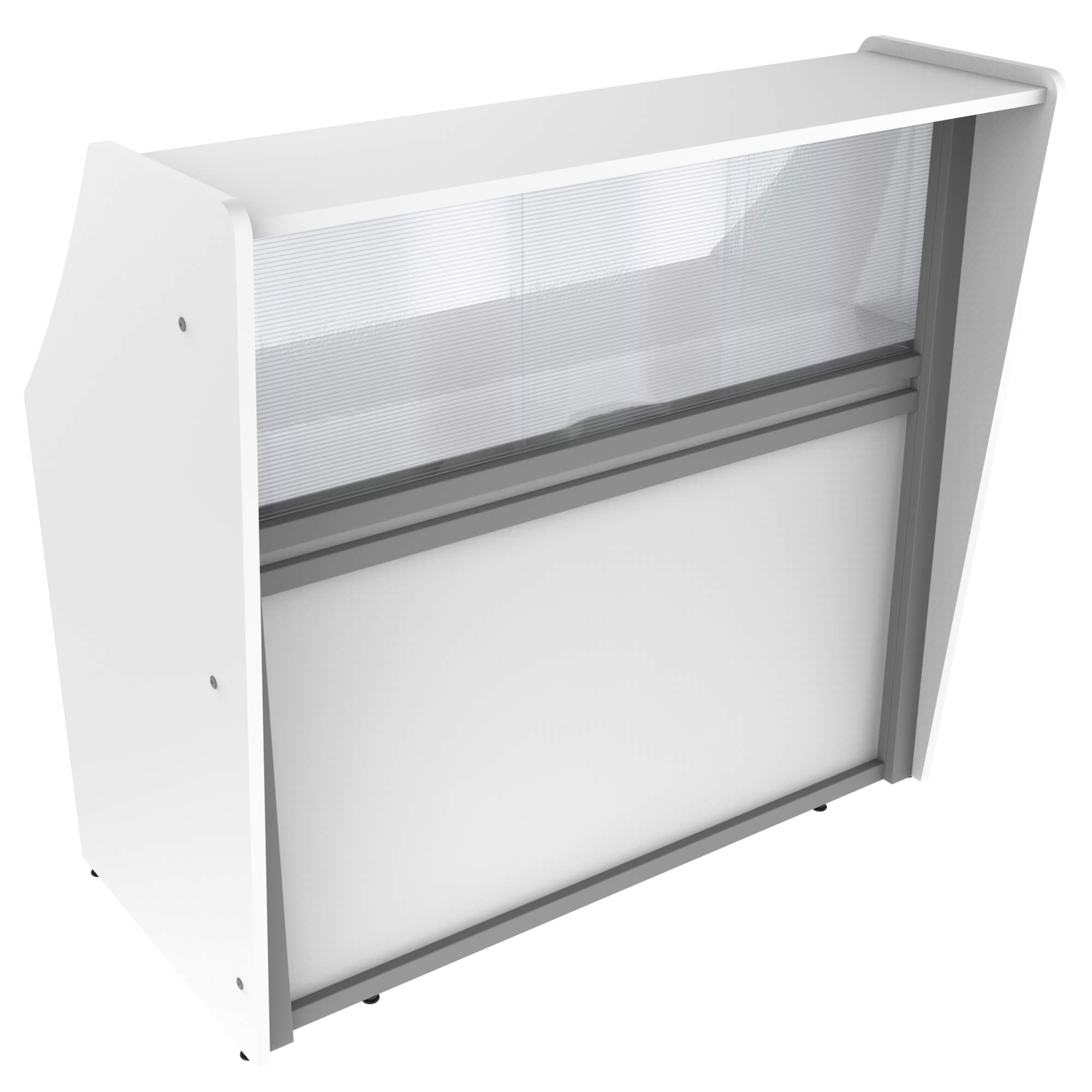 Small Reception Desks - Small Reception Desk With Clear Panel