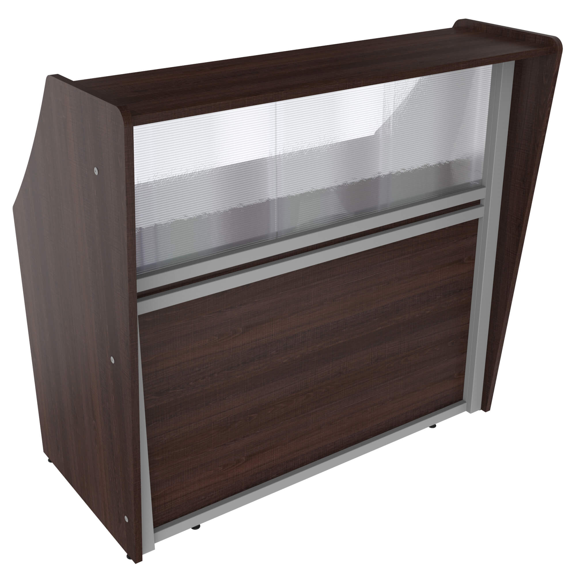 Small Reception Desks - Small Reception Desk With Clear Panel