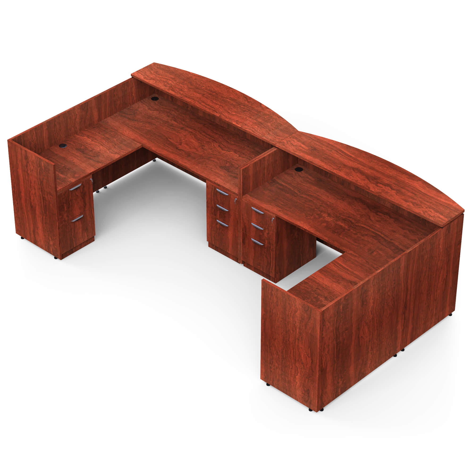 Two Person Reception Desk - Attract 2 Person Reception Desk Laminate Top