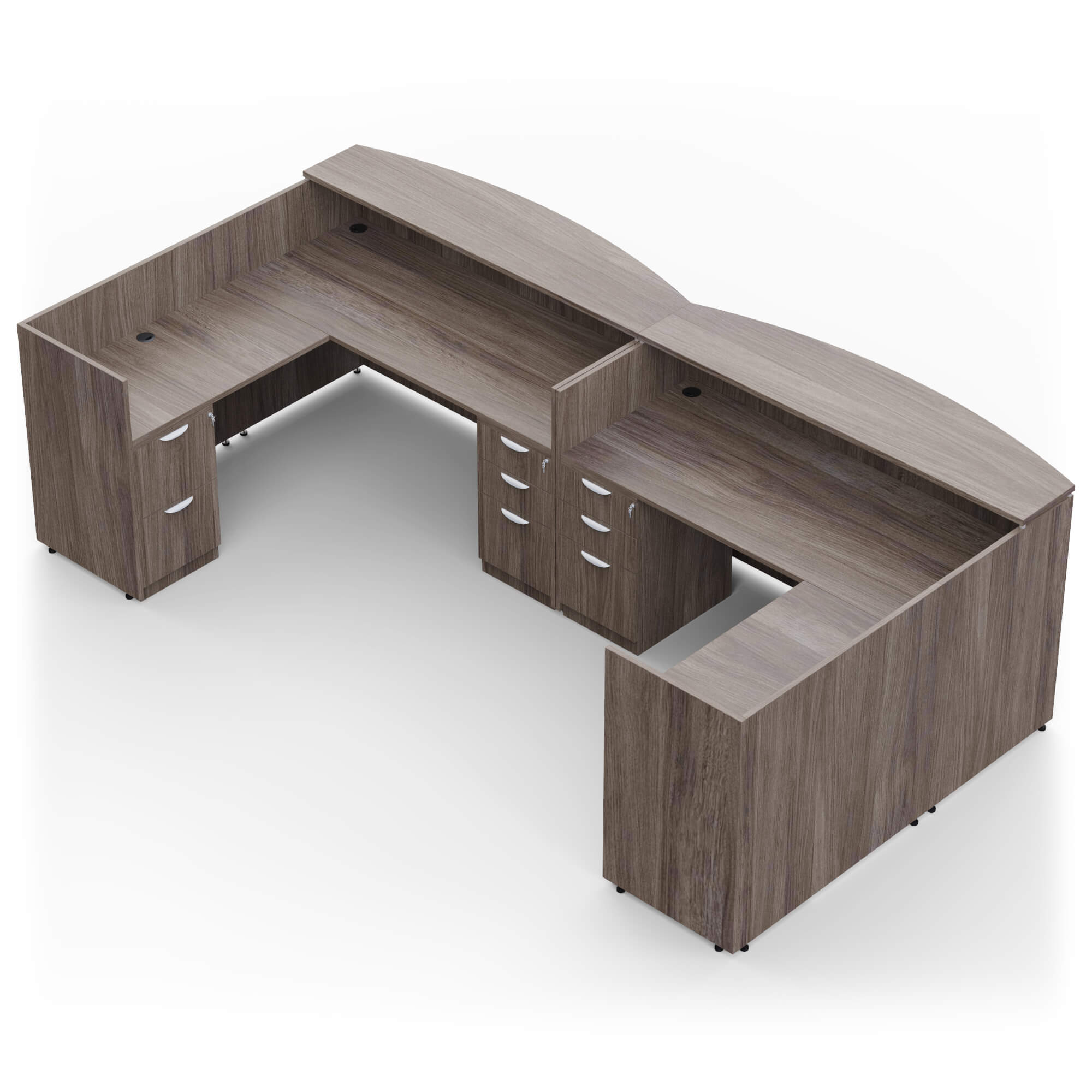 Two Person Reception Desk - Attract 2 Person Reception Desk Laminate Top