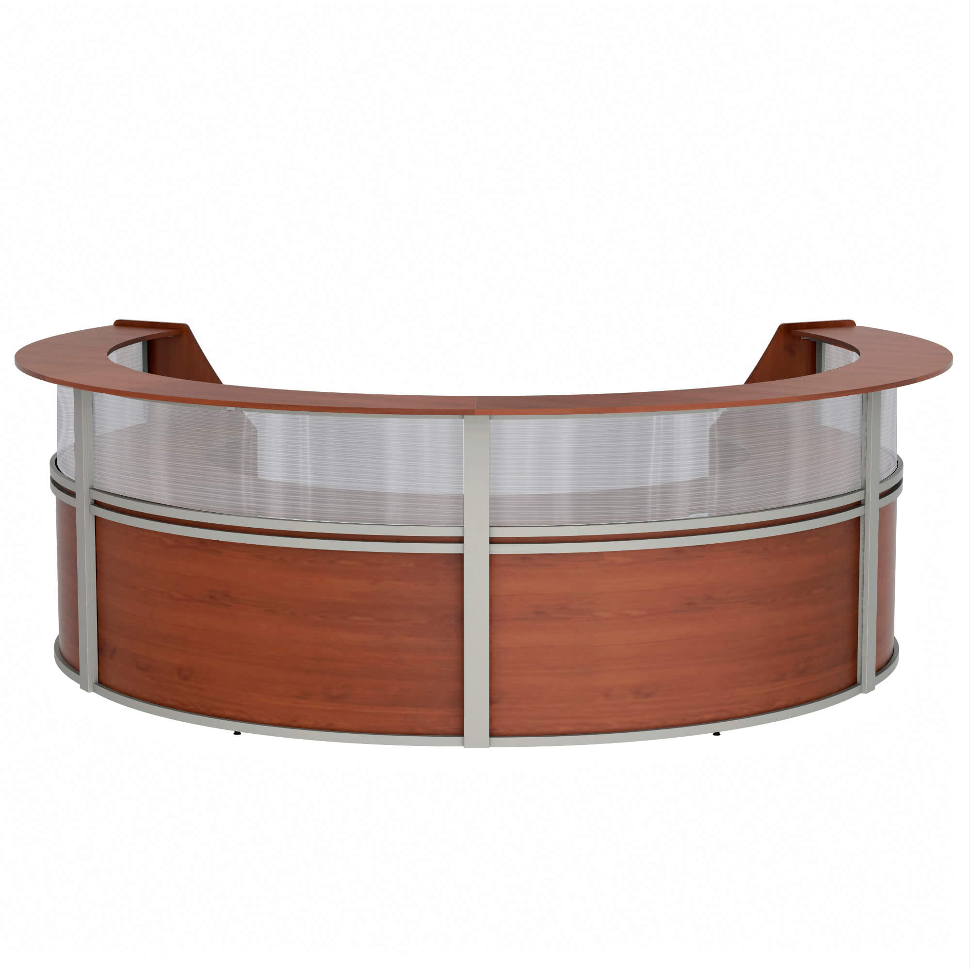Curved Reception Desk - Semi Circular Reception Desk With Clear Panels