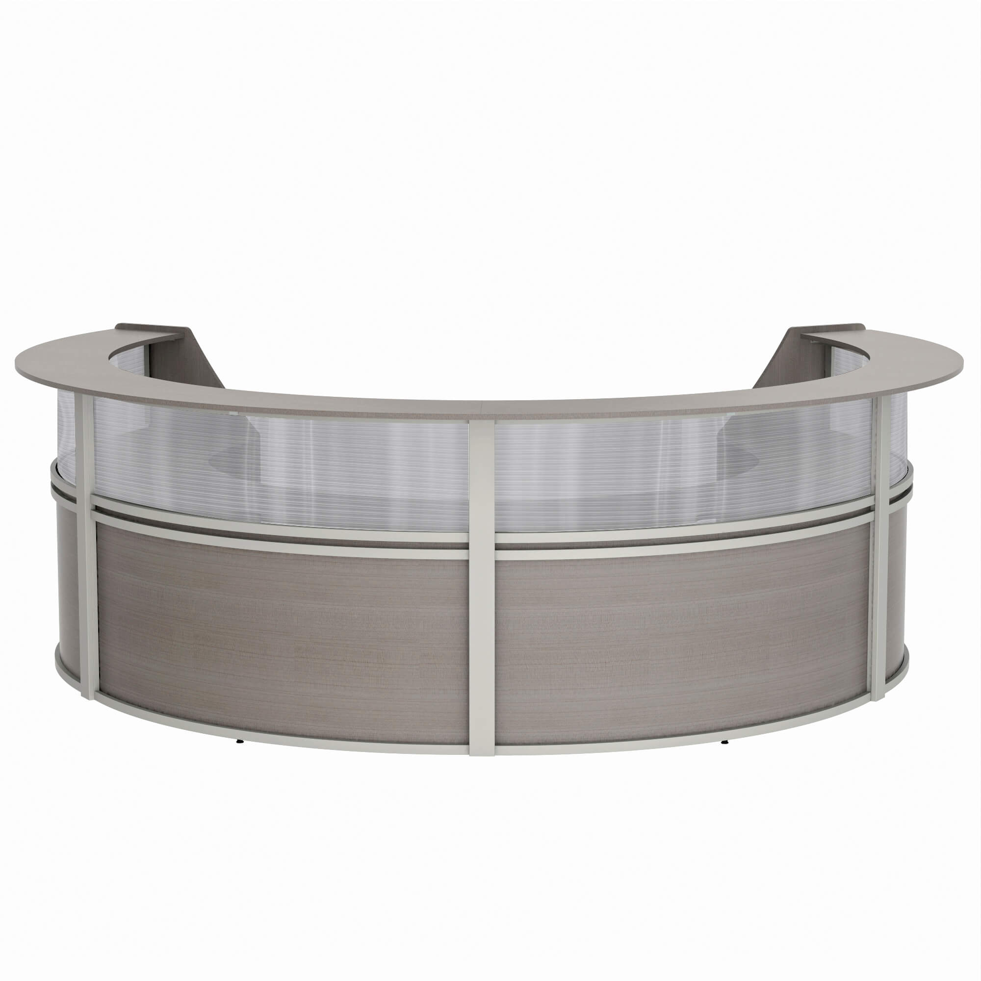 Curved Reception Desk - Semi Circular Reception Desk With Clear Panels