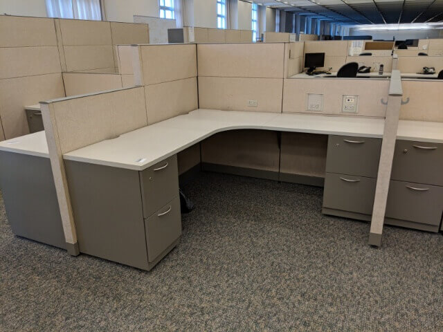 Used Office Cubicles High-Low Panels - Steelcase Answer 6x6 Pre Owned ...