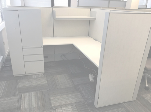 Used Haworth Compose 6x6 - Medium Panels - Used Cubicles