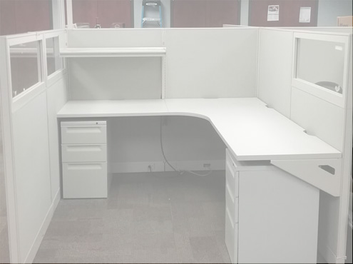 Used Haworth Compose 6x6 - Medium Panels - Used Cubicles